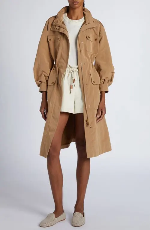 Moncler Nantes Gabardine Parka - Beige