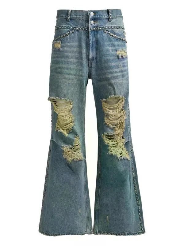 BREATH Ripped Bootcut Jeans - Blue