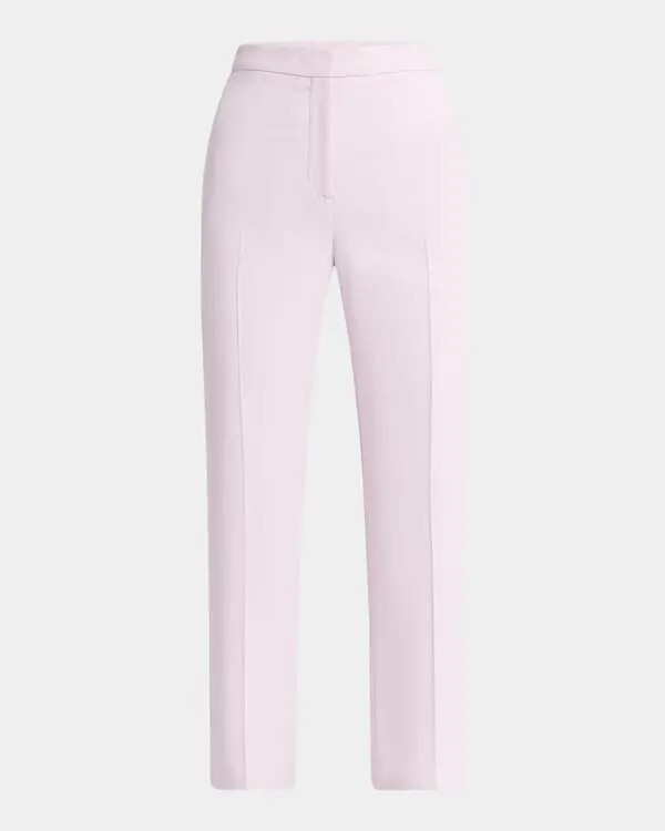 Alexander McQueen Mid-rise Cigarette Ankle Trousers - Mauve