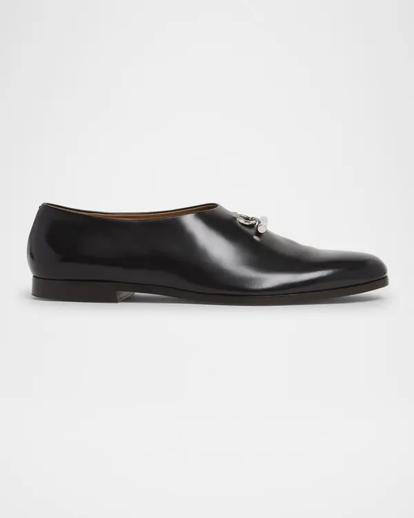 Alexander McQueen T-bar Leather Loafers