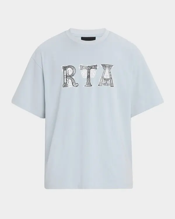 RtA Colin Illuminated Logo T-shirt - Vtg Blk Illuminated