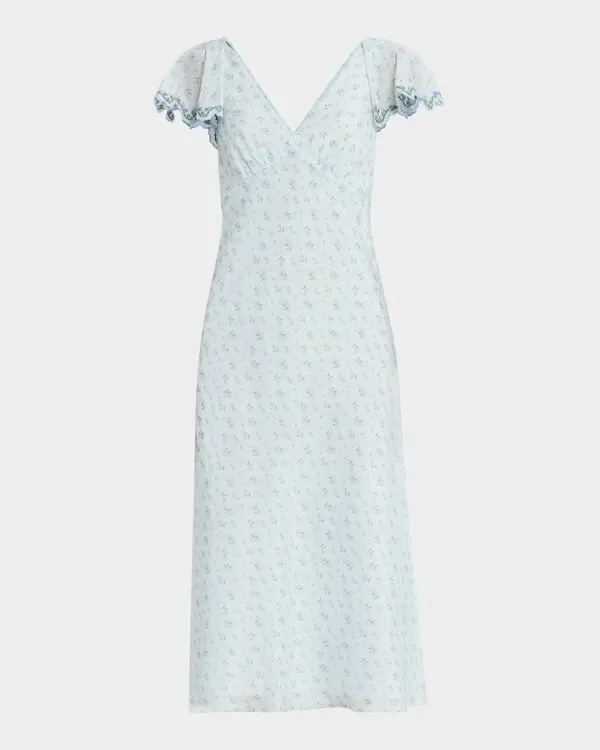 RACHEL ANTONOFF Mia Floral Midi Dress