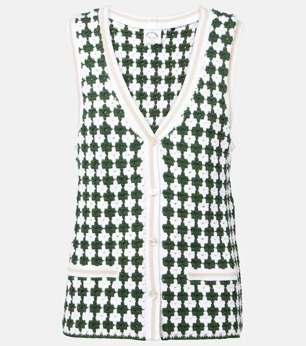 The Upside Portobello Watson Crochet Cotton Vest - Multicoloured