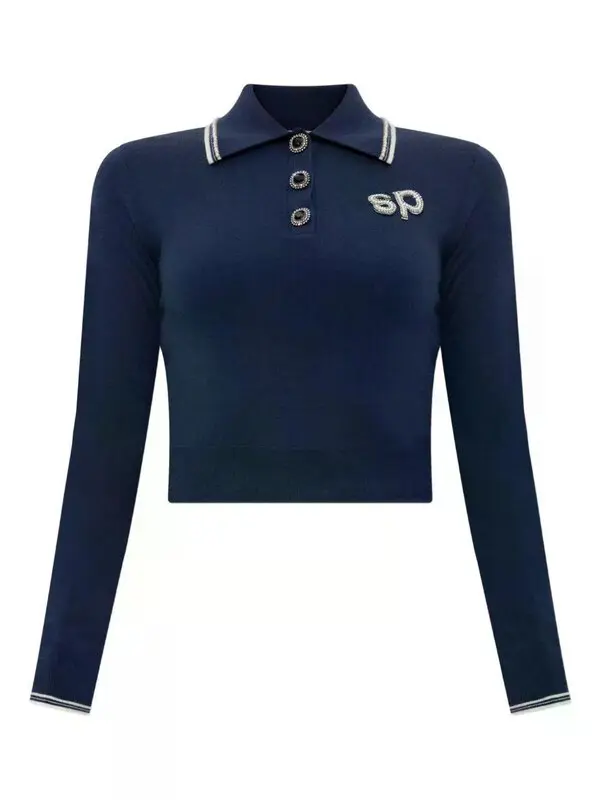SELF-PORTRAIT Wool Polo Top