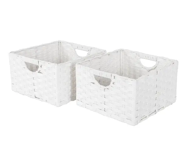 SEVILLE CLASSICS Handwoven Storage 2-pack Baske Set
