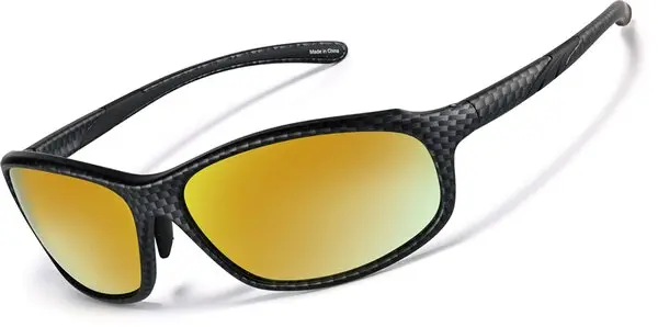 Zenni Sporty Oval Sunglasses With Full Rim Frame - Gray With Gold Mirror