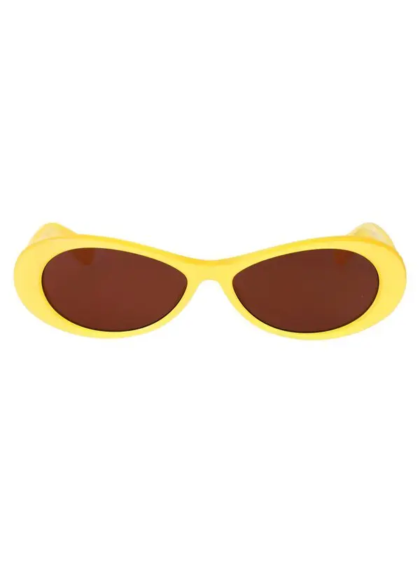 Jacquemus Nuvola Sunglasses - Banana/ Silver/ Burgundy