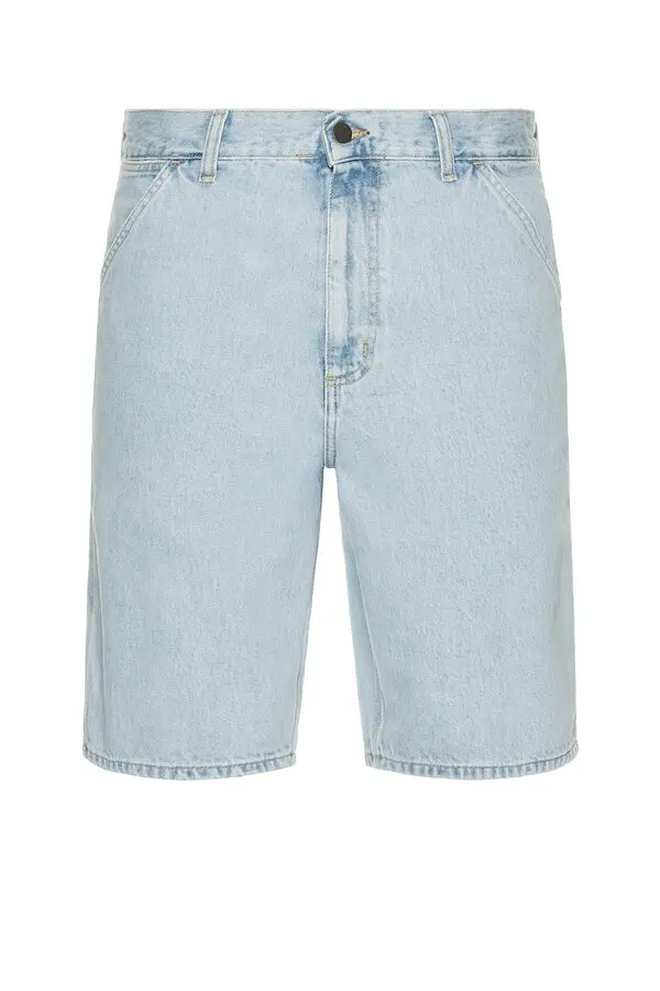 Carhartt Work In Progress Single Knee Denim Shorts - Heavy Stone Bleached Blue