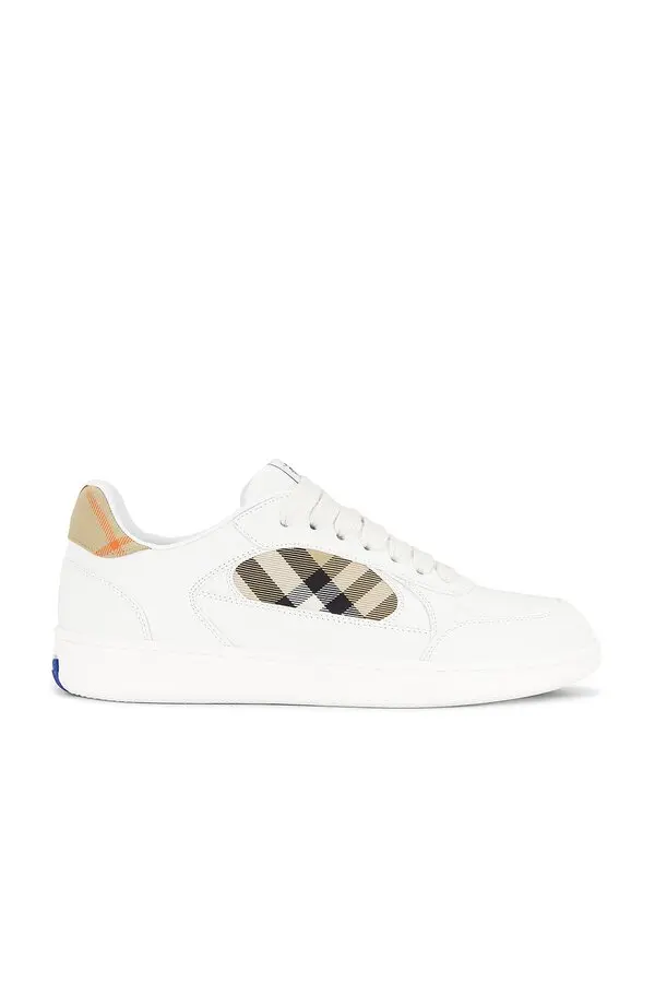 Burberry Terrace Mix Sneaker - White & Sand Ip Check