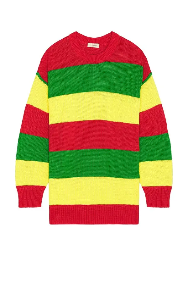 NICHOLAS DALEY Slygo Stripe Crew Neck Sweater
