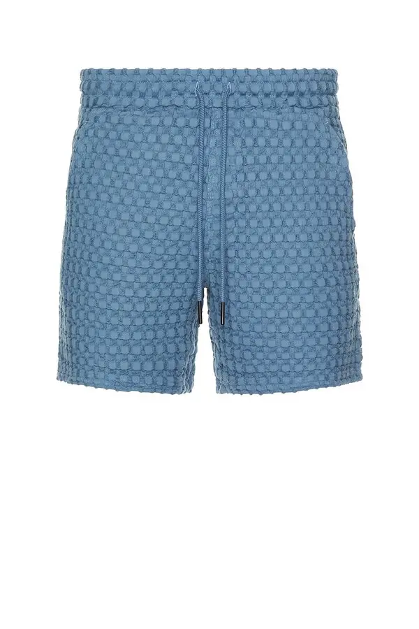 Oas Coronet Porto Waffle Shorts - Blue