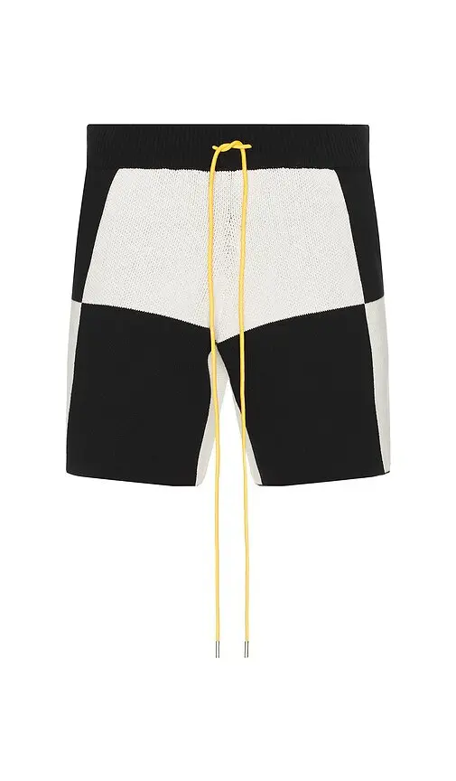 DIET STARTS MONDAY Checkered Jacquard Knit Shorts