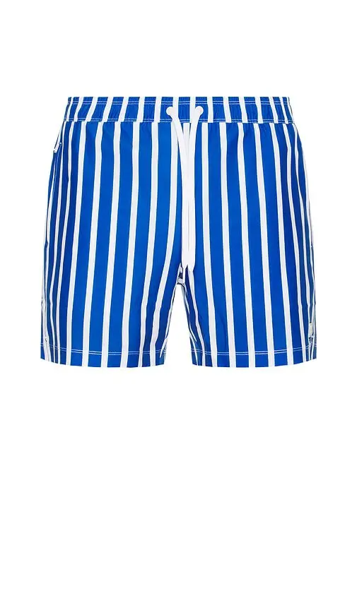 RHONE 5.5 R&r Swim Trunk - Royal Blue Wide Stripe