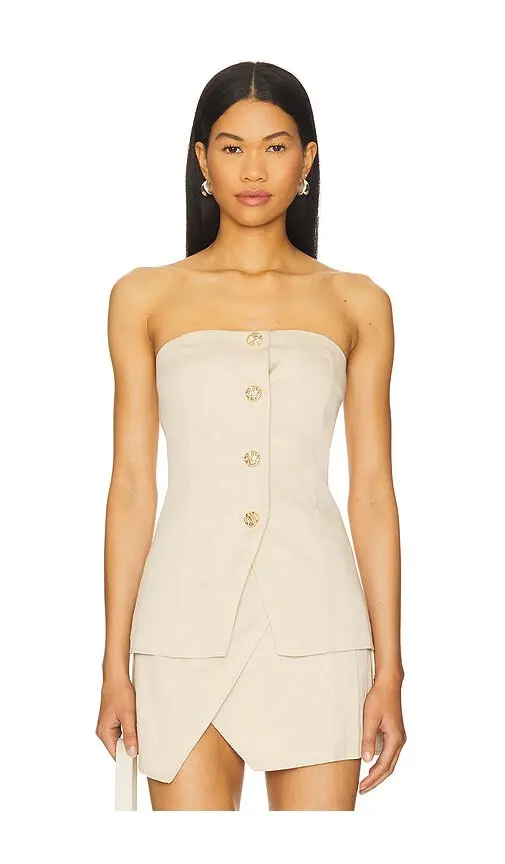 SNDYS Emilie Strapless Top - Cream