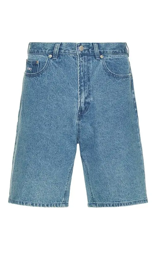 Obey Bigwig Denim Shorts - Light Indigo