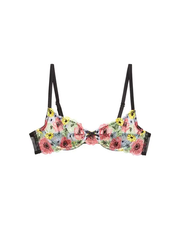 Fleur Du Mal Azalea Embroidery Bra - Multi