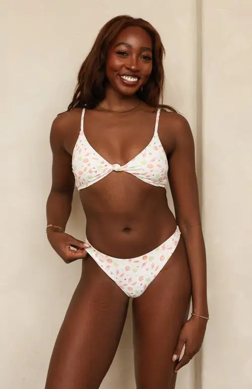 DIPPIN DAISY'S Zen Knotted Triangle Bikini Top - Underwater Garden