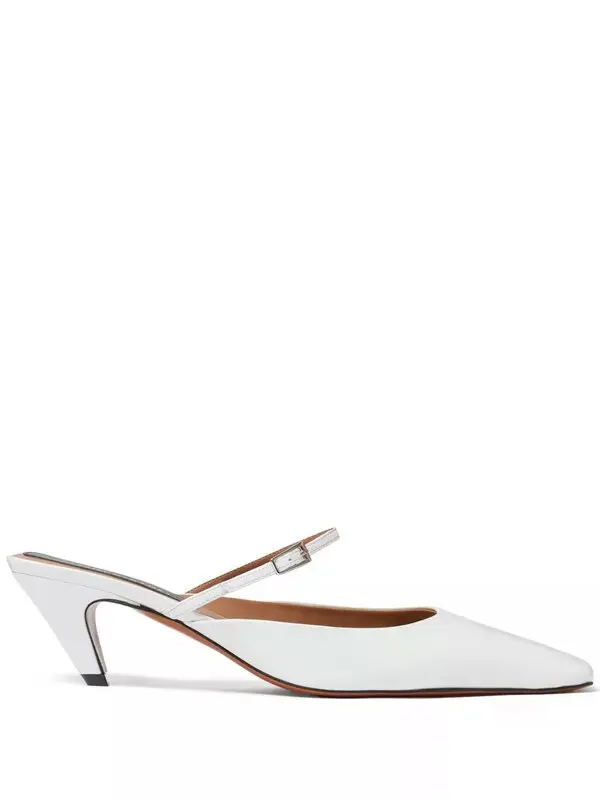 Stella McCartney 90mm Square-toe Mules - White
