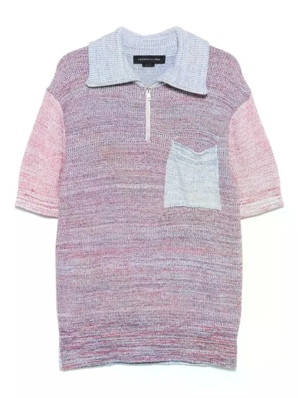 FEDERICO CINA Colourblock Polo Shirt