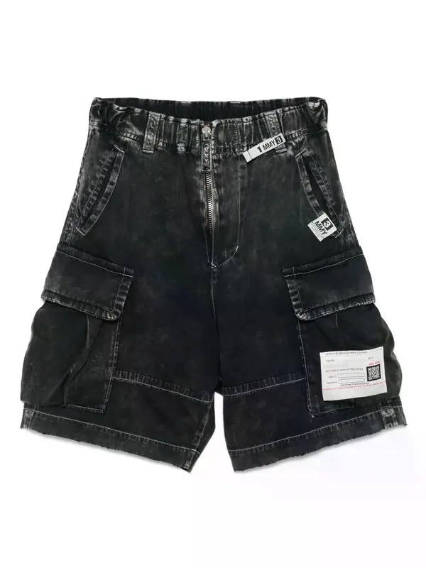 Mihara Yasuhiro Denim Cargo Shorts - Black