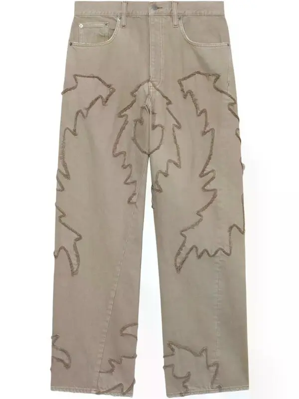 SUNFLOWER Logo-patch Straight Leg Jeans