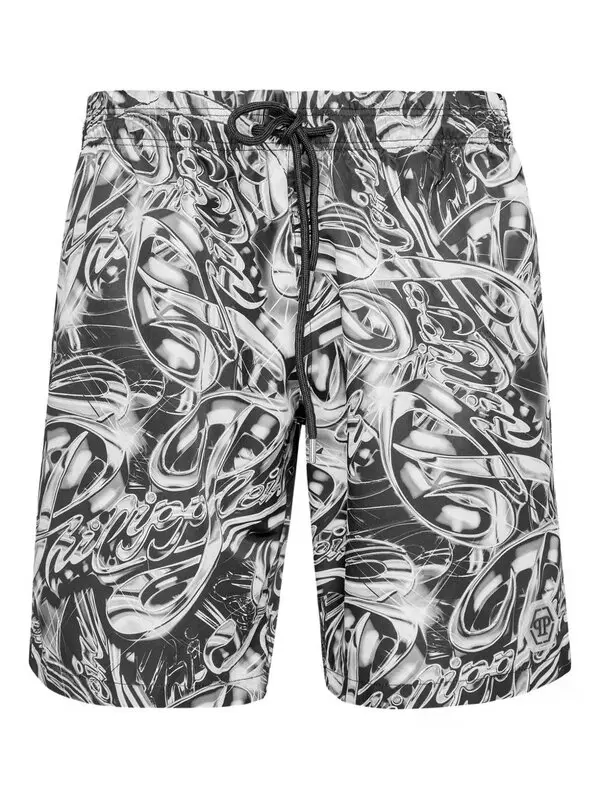 Philipp Plein Boxer Swim Shorts - Black