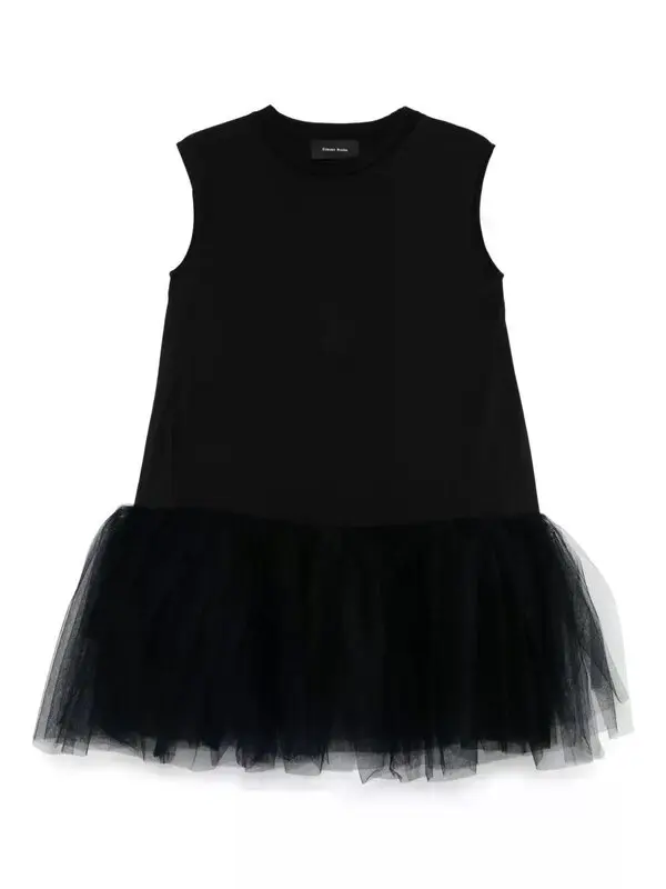 Simone Rocha Tulle-trim Dress - Black