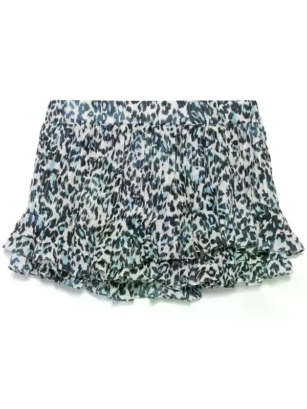 PNK Animal-print Cotton Shorts
