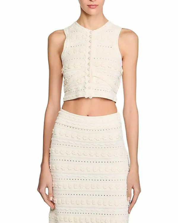 Sandro Crochet Top