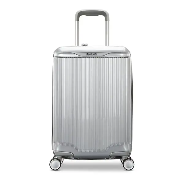SAMSONITE Silhouette 18 Hardside Carry-on Spinner Suitcase - Metallic Silver