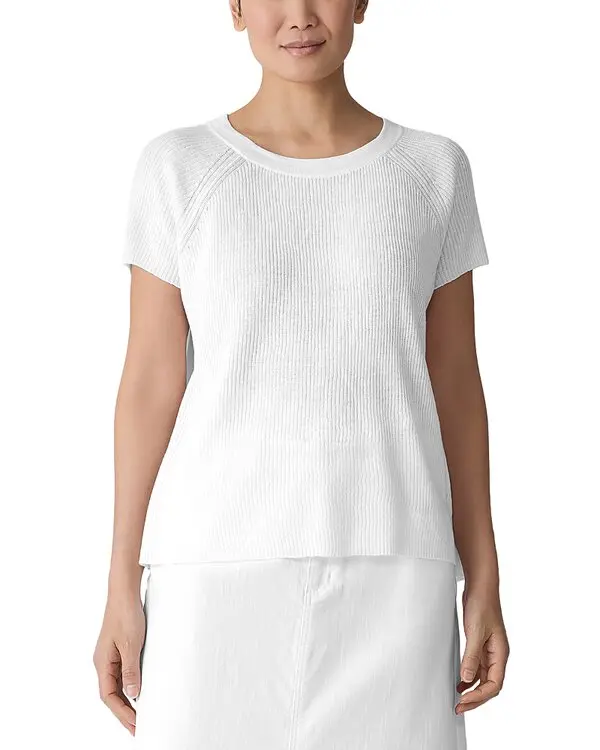 Eileen Fisher Linen Cotton Raglan Sleeve Sweater