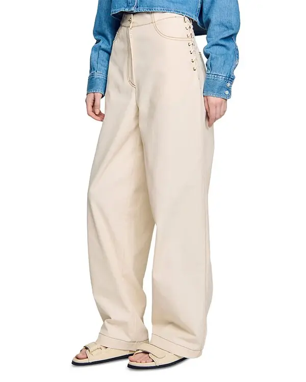 Sandro High-rise Wide Leg Jeans