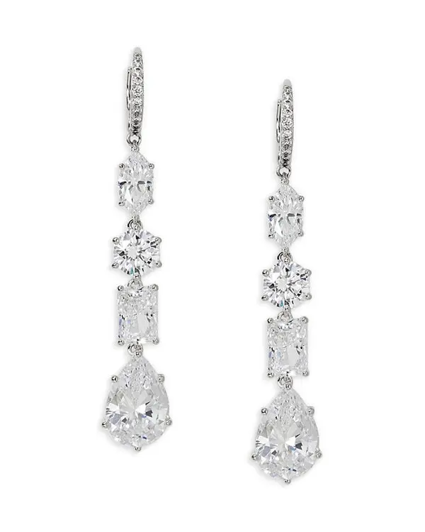 Nadri Cubic Zirconia Mixed Cut Drop Earrings