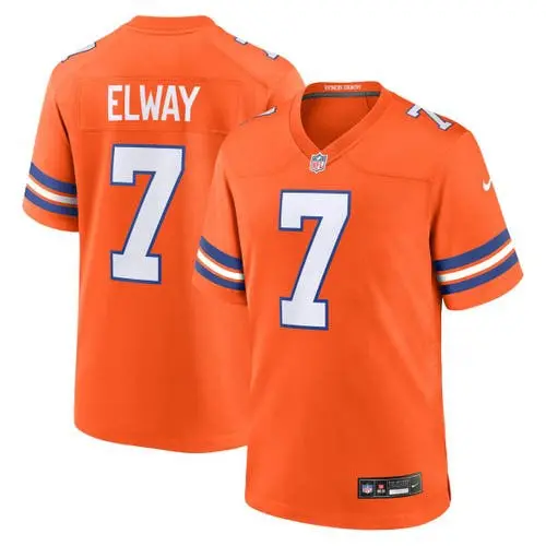 Nike John Elway Denver Broncos 1977 Throwback Retired Player Game Jersey