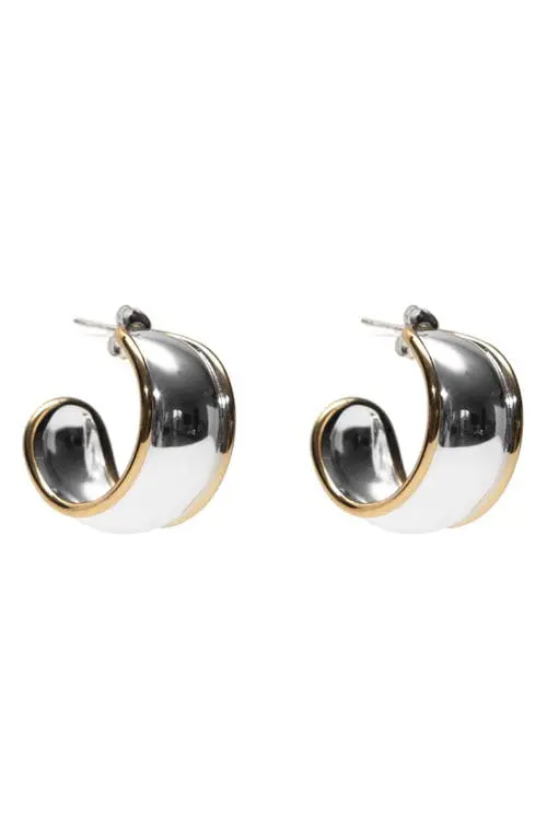 Argento Vivo Two-tone Hoop Earrings