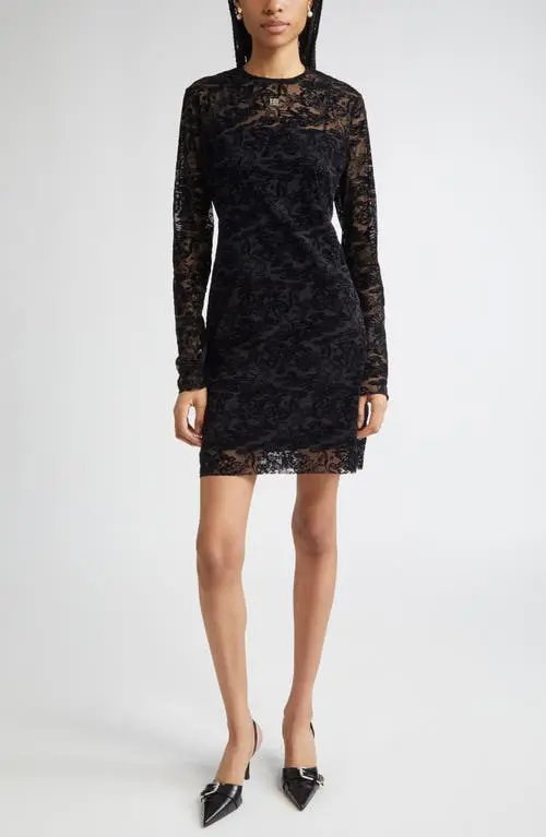 Givenchy Tattoo Print Long Sleeve Dress