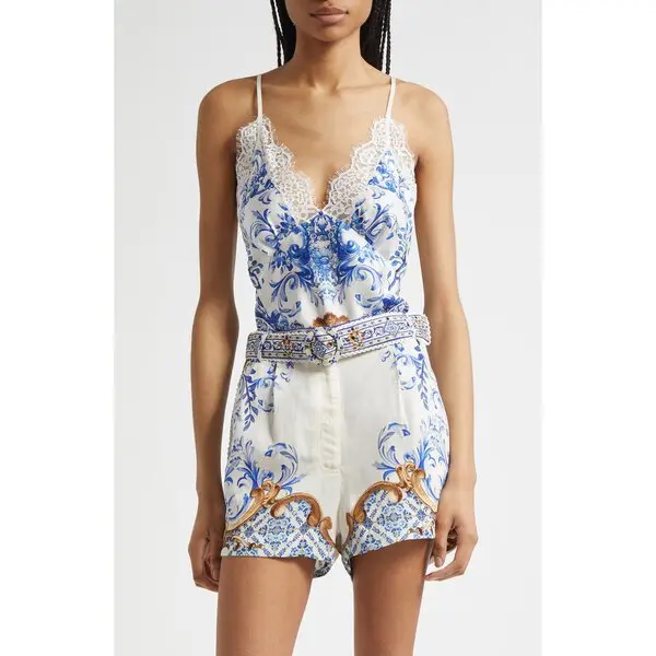 Camilla Lace-trimmed Silk Camisole