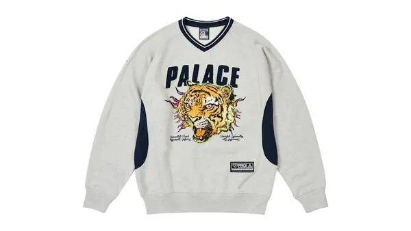 PALACE Tora Tora Crew - Grey Marl