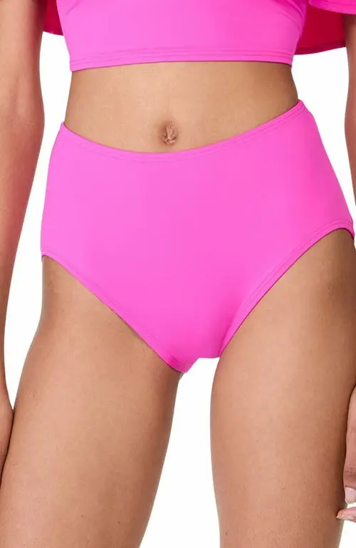 Kate Spade New York High Waisted Bikini Bottom - Vivid Snapdragon