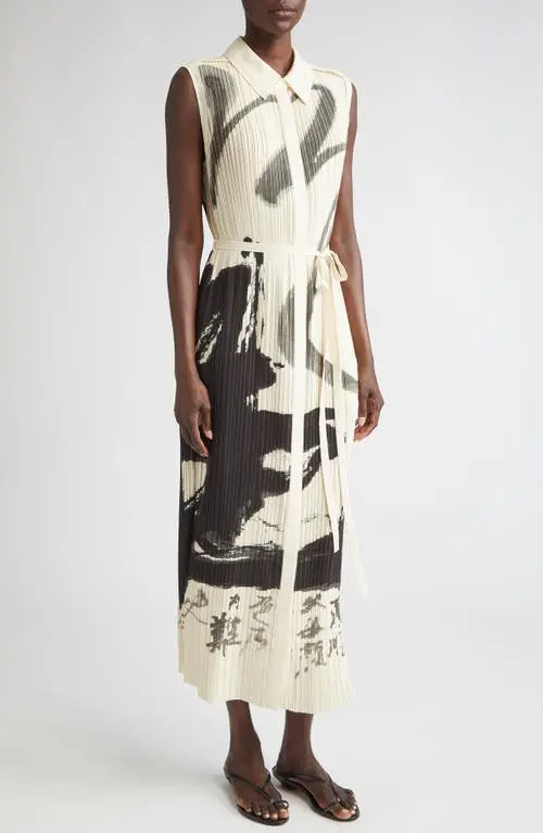 JASON WU Abstract Print Georgette Shirtdress