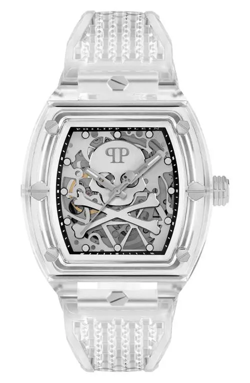Philipp Plein Keleton Silicone Strap Watch