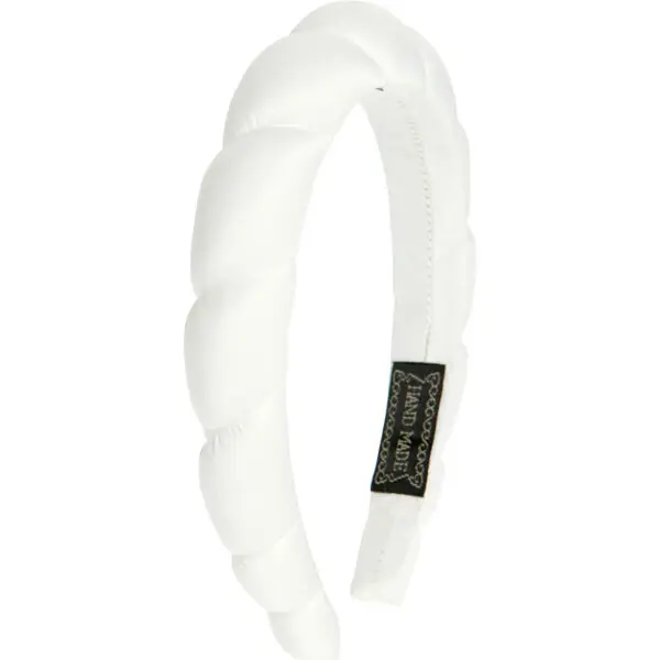 Tasha Padded Satin Headband - Ivory