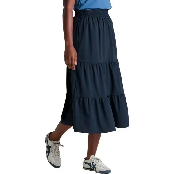 TOAD & CO Sunkissed Tiered Midi Skirt - Black