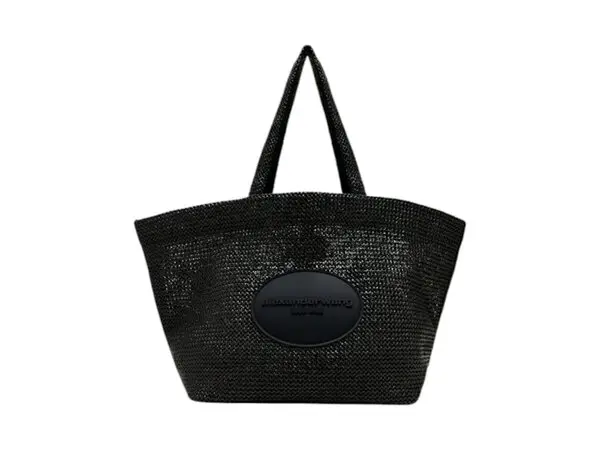 Alexander Wang Punch Xl Raffia Tote - Black