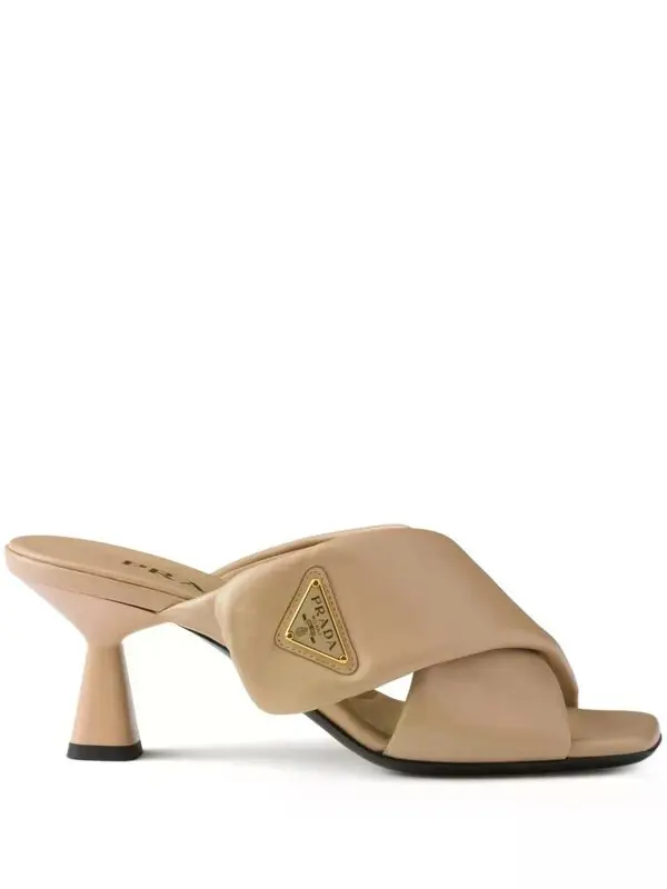 Prada 65mm Padded Sandals - Neutrals
