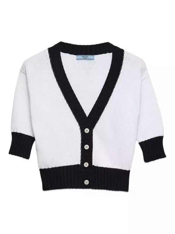 Prada Knitted Cardigan - White
