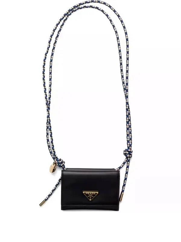 Prada Leather Card Holder - Black