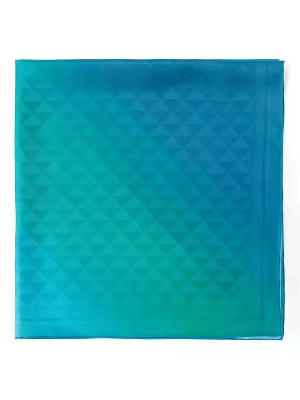 Prada Printed Silk Scarf - Blue