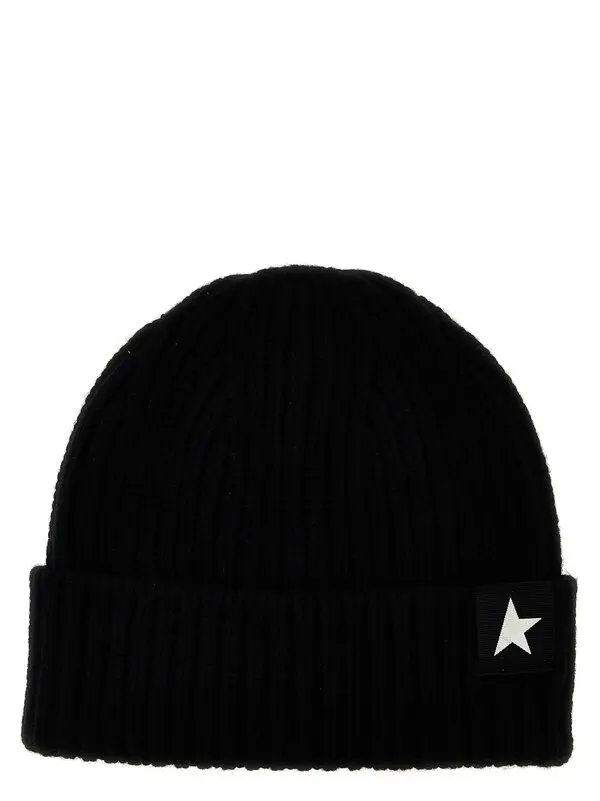 Golden Goose Logo Label Beanie - Black