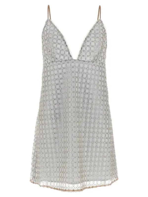 Remain Birger Christensen Beaded Mini Dress - Beige